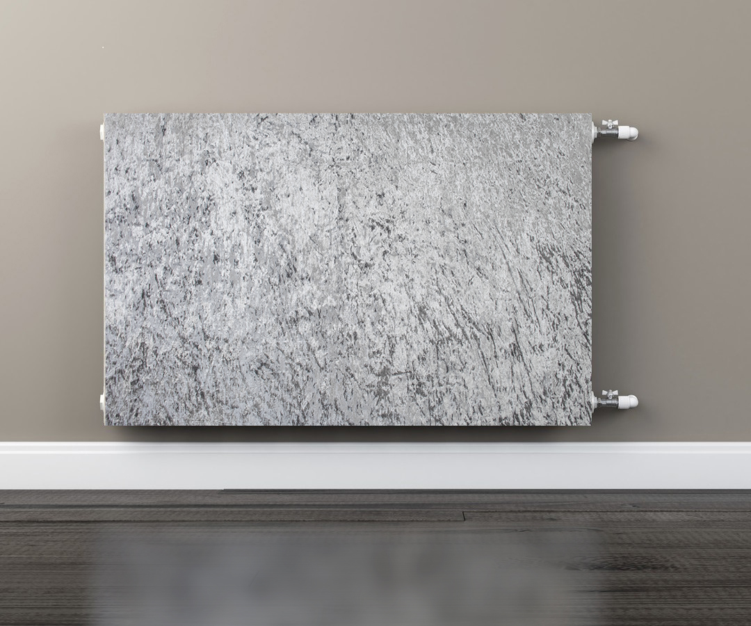 Slate Grey Crushed Velvet Magnetic Radiator Cover (1000mm x 600mm)