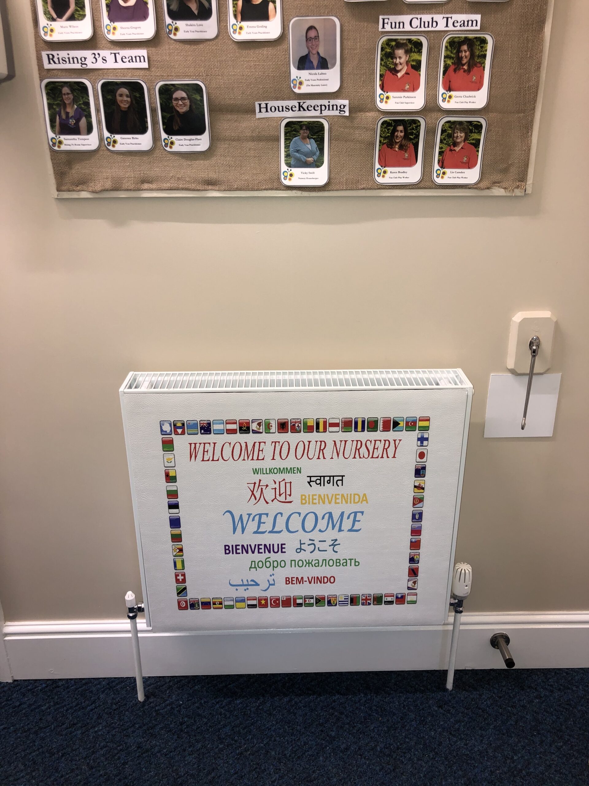 Nursery Radiator Cover (Safety Padded & Antibacterial Coated) - Welcome ...